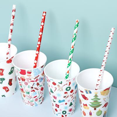 China Christmas Paper Straws in Bulk Package Gross Weight 5.500kg Degradable Different Sizes for sale
