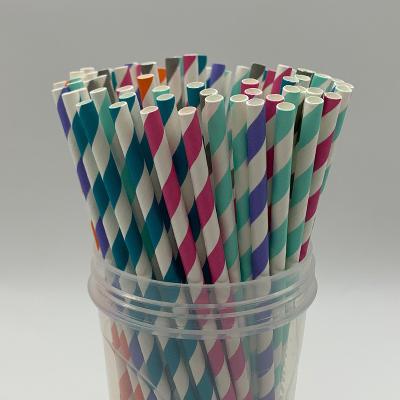China Customized Logo Paper Straw for Drinking Disposable White Brown Paper Drinking Straw for sale