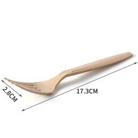 China Eco Friendly Biodegradable Wheat Straw Knife Fork Spoon Tableware 14cm 18cm Disposable for sale