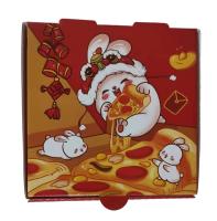China Custom Rectangle Food Grade Corrugated Pizza Box Packaging 2000pcs MOQ for sale
