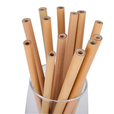 China Customized Natural Bamboo Straws Disposable Drinking Straws with Logo and Competitive for sale