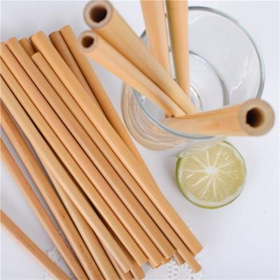 China Customized Natural Bamboo Straws Disposable Drinking Straws with Logo and Competitive for sale