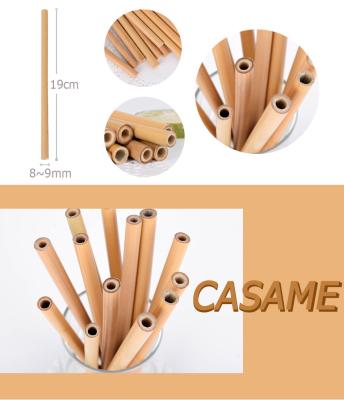 China Customized Natural Bamboo Straws Disposable Drinking Straws with Logo and Competitive for sale