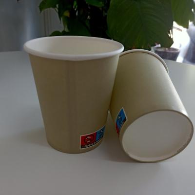 China OEM Single Wall Paper Cup Custom Printed Logo Biodegradable 18PE 150-300GSM Wegwerp Te koop
