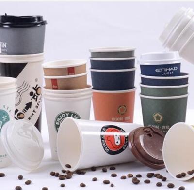 Cina Coperture colorate e vendite elevate Disegno personalizzato Tazza di carta da parete mono/doppia usa e getta in vendita