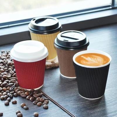 中国 供給 260g 18PE ダブルウォール 8オンス 黒色 一回用紙カップ/コーヒーや紅茶用のカップ 販売のため