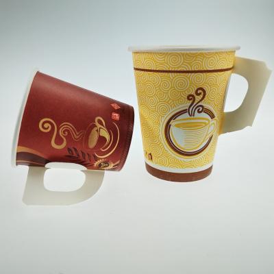 Cina 7oz stampa del logo Disposable Design Paper Cup con maniglia richiesta personalizzata cinese in vendita