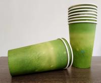 China 16oz Single Wall Paper Cups with Lid 90x60x135mm Eco-Friendly Disposable Biodegradable for sale