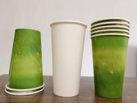China 16oz Single Wall Paper Cups with Lid 90x60x135mm Eco-Friendly Disposable Biodegradable for sale