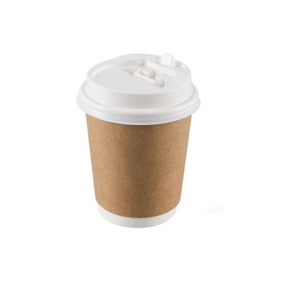 Cina Stile semplice richiesta personalizzata doppia parete Kraft Coppa di carta usa e getta per caffè in vendita