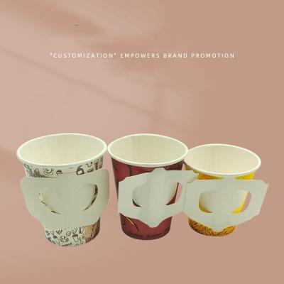 Cina Coppe da bere monouso rotondo personalizzare 8oz con maniglia Coppe da caffè di carta OEM in vendita