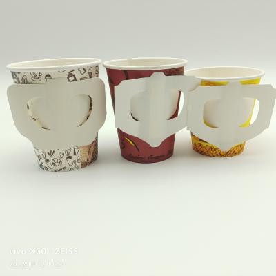 Cina Bevande calde Tè Caffè Coppa di carta usa e getta 9oz con maniglia Stile semplice OEM in vendita