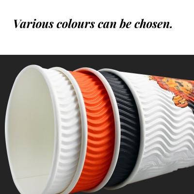 Cina 12 oz tazza di tè ondulata isolante usa e getta Costo di spedizione e tempo di consegna in vendita