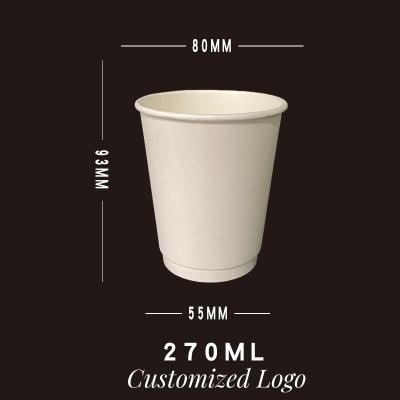Cina OEM Flexografica stampa doppia parete scartata tazza da caffè di carta con disegno personalizzato in vendita