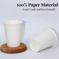 China 100% Biodegradable Disposable Paper Cup Custom Logo 100000pcs MOQ Hot Cold Drink for sale