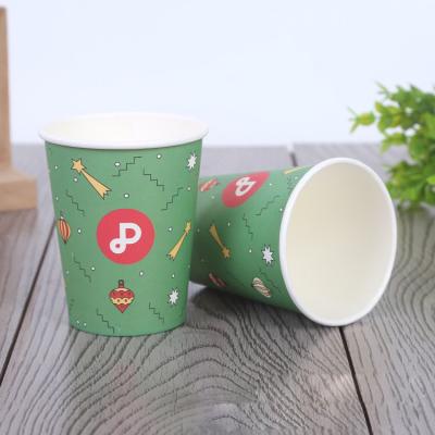 Cina 12.000kg Peso lordo Tazze di carta da parete singole Tazze di caffè/te senza coperchio Disegno personalizzato in vendita