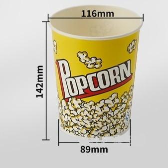 China Shipping Cost for Disposable 32oz Popcorn Paper Bucket Take Away Food Grade Popcorn Cup for sale