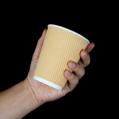 China 7.000kg Package Gross Weight Eco Friendly Disposable Ripple Wall Coffee Cup for Event for sale