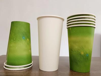 Cina Logo personalizzato è 16oz 320g 18gpe Coppa di carta Eco-Friendly colorato richiesta personalizzata in vendita