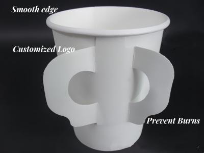 Cina Tazza di carta biodegradabile di stile semplice con maniglia Bevande calde Tè Caffè taglia personalizzata in vendita