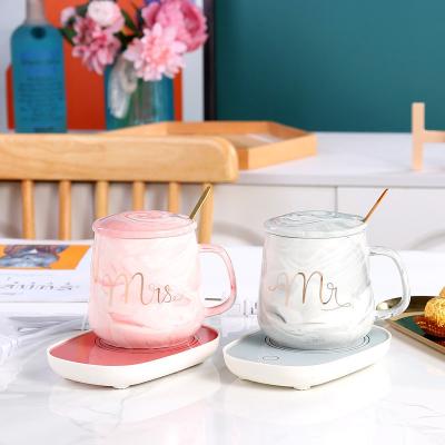 Cina Tazza di ceramica 55 gradi 380ml Temperatura costante Tazza Set regalo scatola per regalo di nozze in vendita
