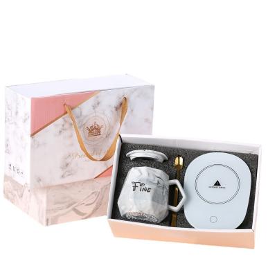 Cina Tazza di ceramica 55 gradi 380ml Temperatura costante Tazza Set regalo scatola per regalo di nozze in vendita