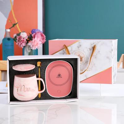 Cina Tazza di ceramica 55 gradi 380ml Temperatura costante Tazza Set regalo scatola per regalo di nozze in vendita