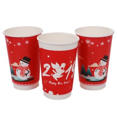中国 印刷 オーダーメイド ホットコーヒー紙カップ 袖と蓋 8oz 12oz 16oz 使い捨てOEM 販売のため