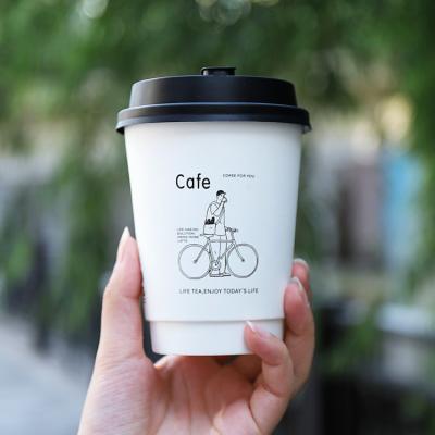 China Full Payment Flexographic Printing Customize Logo Paper Cups for Milk Tea and Coffee for sale