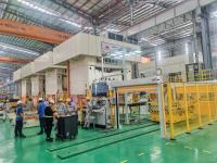 China 6-Axis Robotic Stamping Tandem Line Press with PLC Touchscreen 1200T for sale