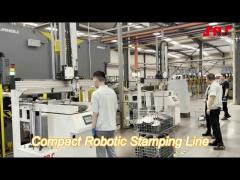 high speed 6 axis robotic press line tandem solution plc controlled