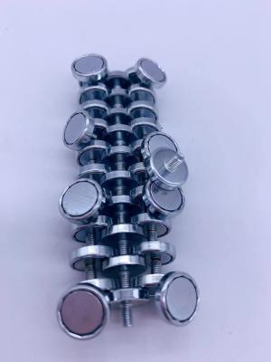 China Nickel Coated Nedoymium Magnet 60lb Super Strong Magnetic Mounting with D1/4-20 and D3/8-16 Outer Thread for sale