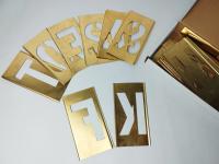China Custom Adjustable Brass Interlocking Stencil Letter And Figure for sale