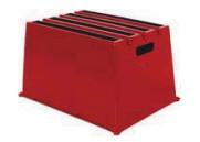 China Polyethylene Safety Plastic Single Step Stool Non Slip Stackable for sale
