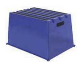 China Polyethylene Safety Plastic Single Step Stool Non Slip Stackable for sale