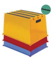 China Polyethylene Safety Plastic Single Step Stool Non Slip Stackable for sale