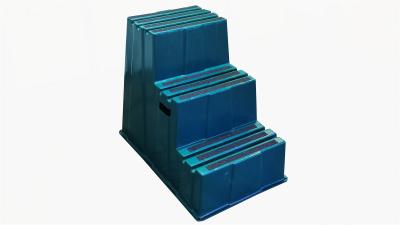 China Heavy Duty Polyethylene Plastic Single Step Stool Safety Smooth Finished for sale
