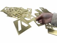 China Brass Rectangle Custom Stencil Adjustable Interlocking for Paint Stencil for sale