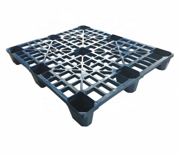 겹쳐질 수 있는 HDPE/PP 플라스틱 팔렛 4면 입구 2000kg 부하 용량 단일 측면 철조 막대