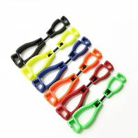 China Plastic Glove Clips Multi-Color Custom Logo Safety Interlock Clips for Labor Work for sale
