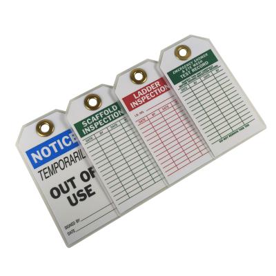 China Durable Tag Product Waterproof Plastic Safety Tag With Custom Design for sale