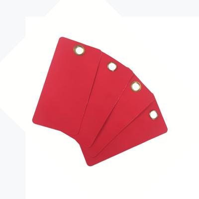 China Custom Plastic Tag PVC Waterproof Lockout Tag Mounting Hole Size 1cm for sale