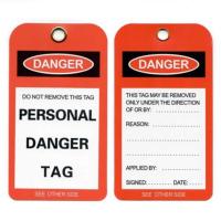 China Plastic Danger Tag Waterproof  Rectangle Writable Plastic Tag for sale