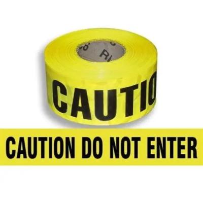 China Caution Barricade Tape PE Waterproof Single Side Printed Non-adhesive Roll Warning Tape for sale