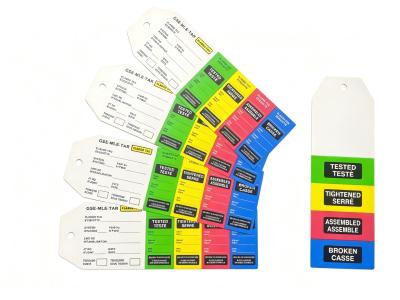 China Flange Tag PVC Rectangle Double Side Printing Multi Stages Safety Tag for Warning for sale