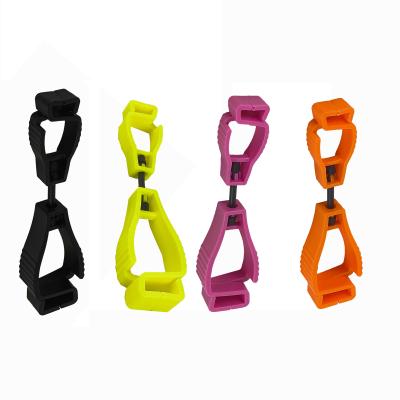 China Custom Plastic Glove Clip Safety Interlock Multi-Color Plastic Glove Clip for sale