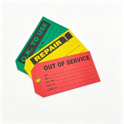 China Custom Waterproof PVC Equipment Status LOTO Safety Tag, Machine Maintenance Warning Tag for Lockout Tagout for sale