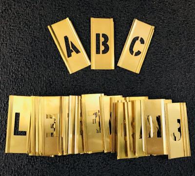 China Adjustable Brass Interlocking Stencils For Letters And Figures for sale