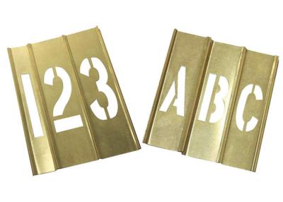 China Golden 92pcs Brass Interlocking Stencils Kit Advertise Printing for sale
