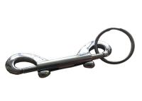 China Bolt Snap Split Key Rings Silver Color Rust - Resistant With Key Holder for sale